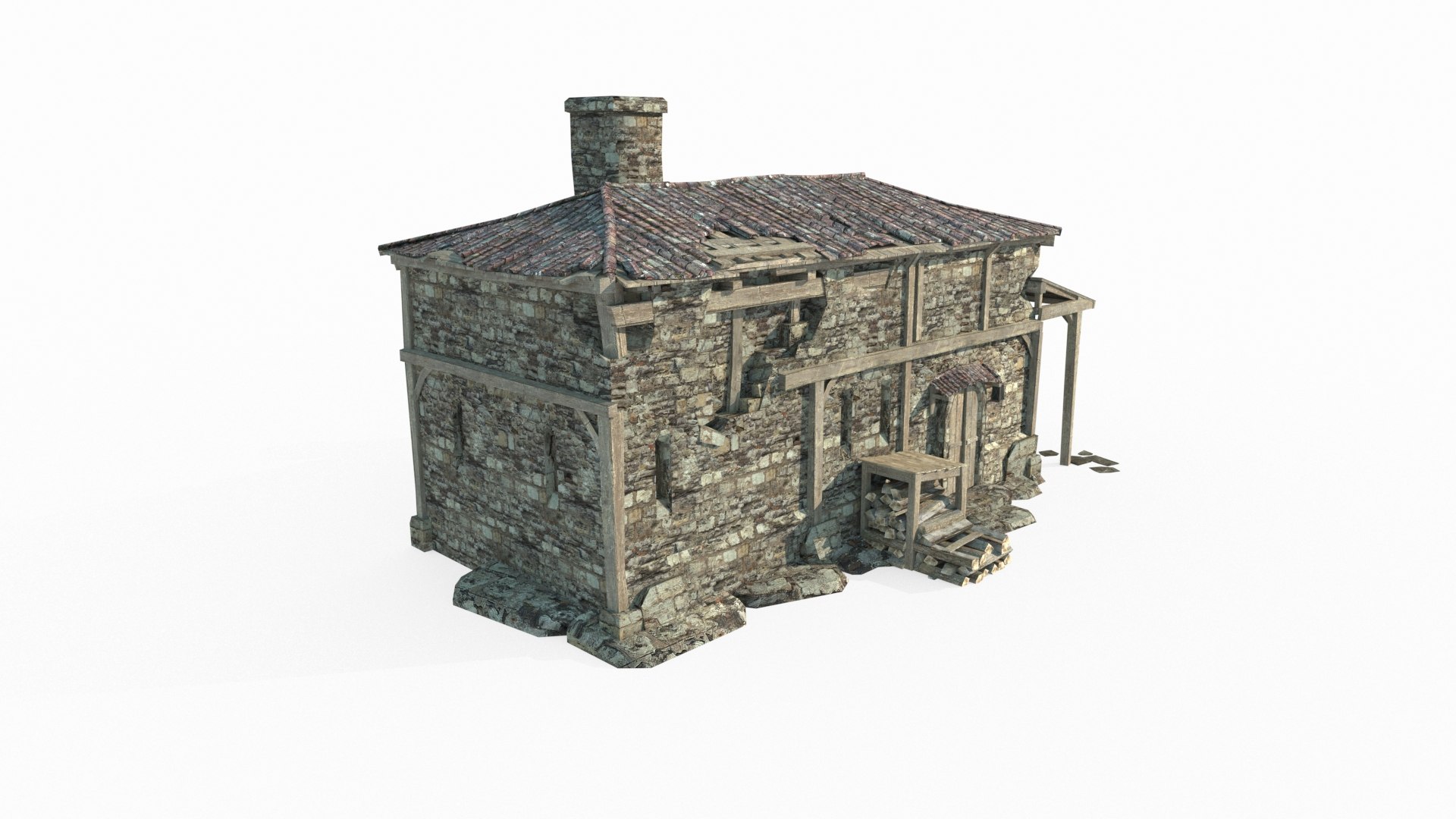 Ancient Stone Houses 3D Model - TurboSquid 2172581