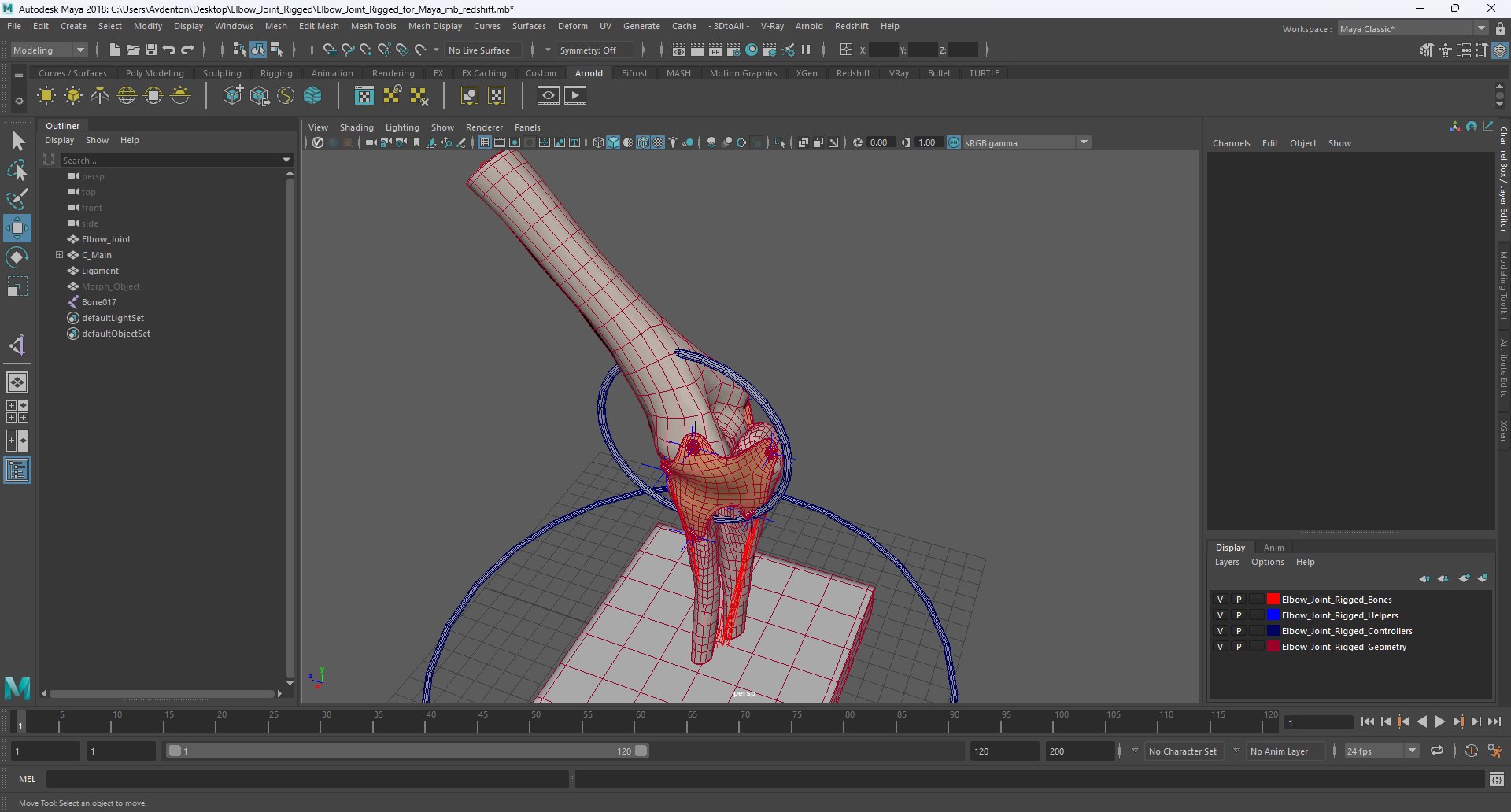 Elbow Joint Rigged For Maya Model - TurboSquid 2297197