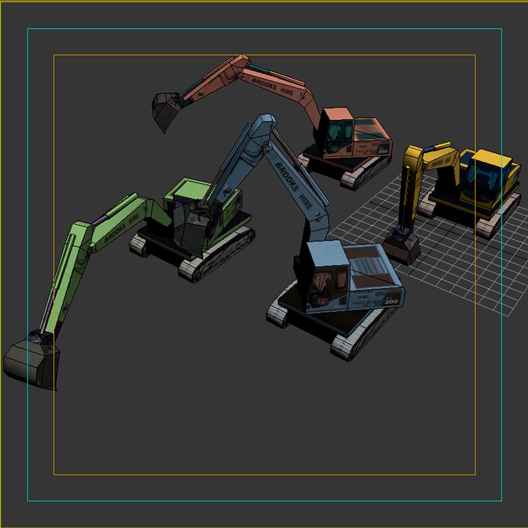 Excavator 3d Model