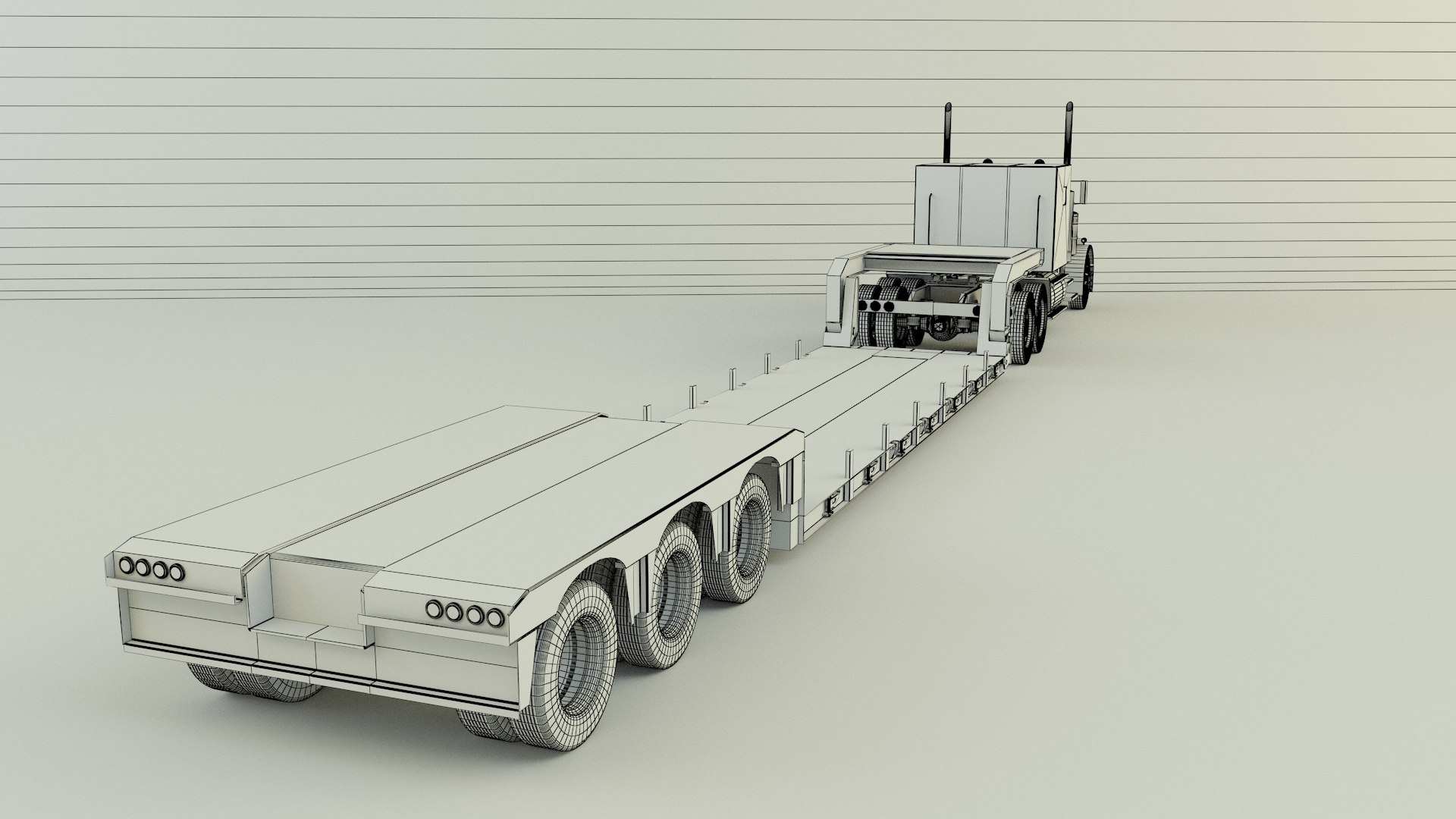 Truck 3ax Lowbed Trailer 3D Model - TurboSquid 2395209
