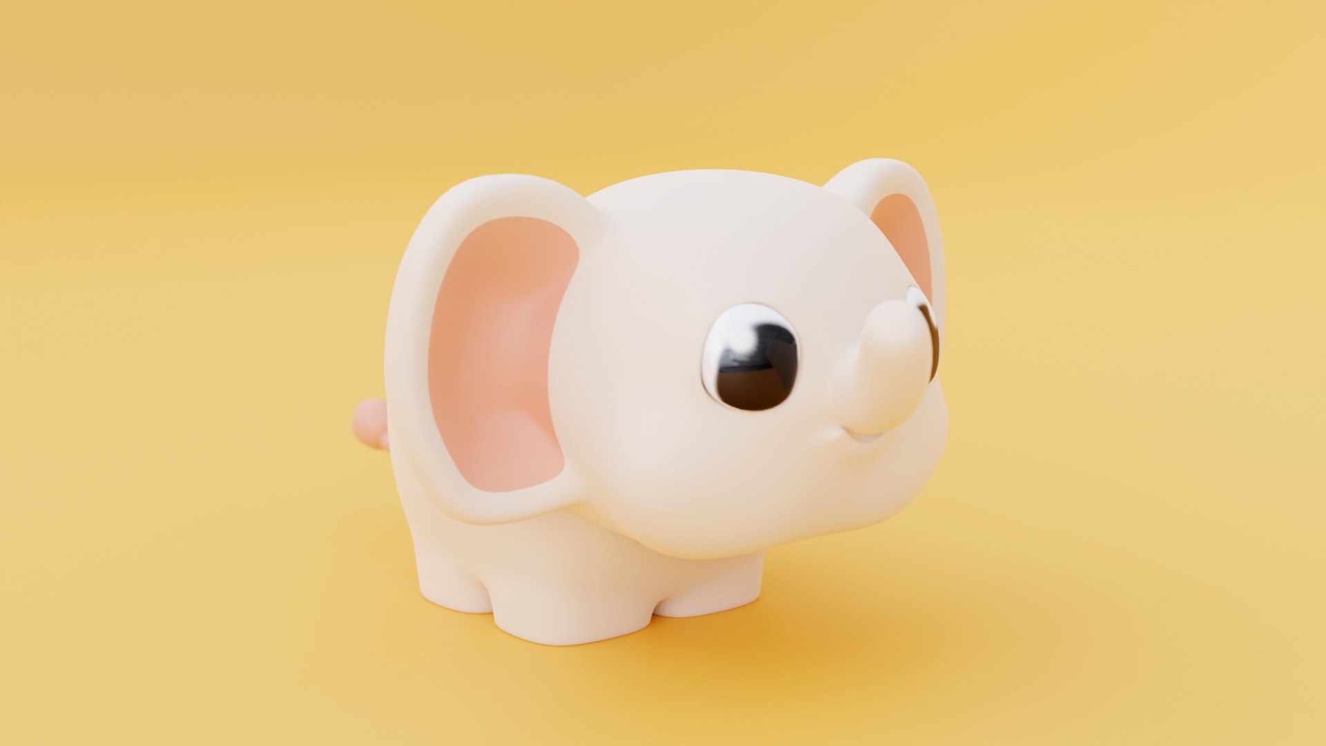 Cute Elephant Low-poly 3D Model - TurboSquid 2141513