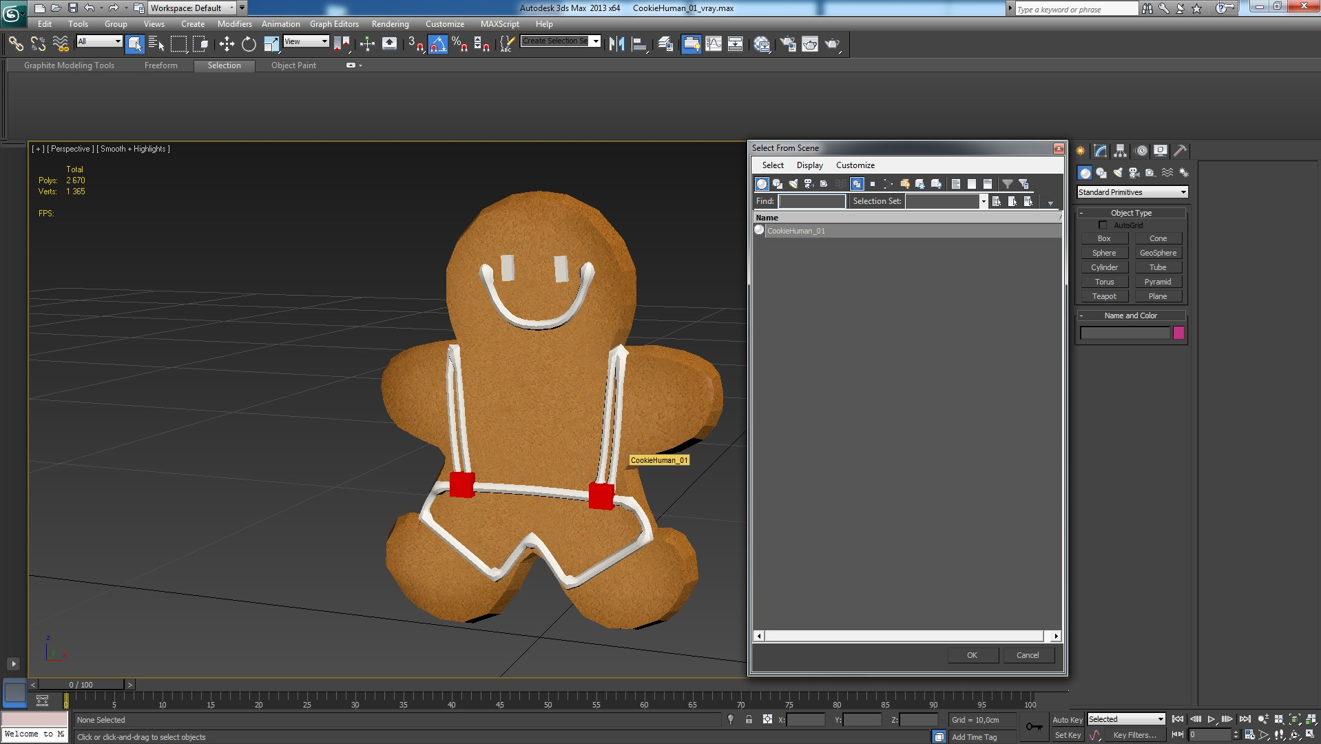 gingerbread cookie 01 3d model