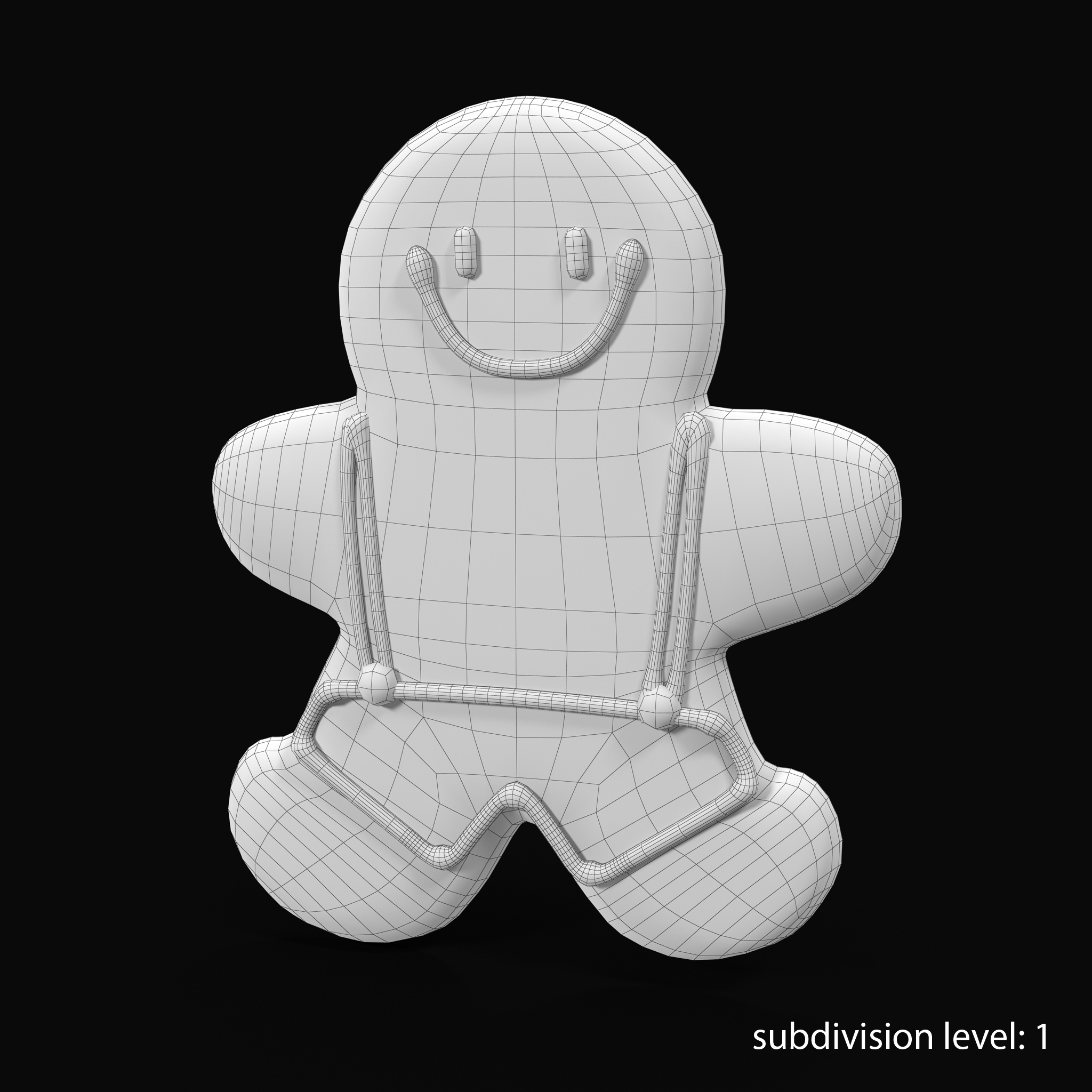 gingerbread cookie 01 3d model