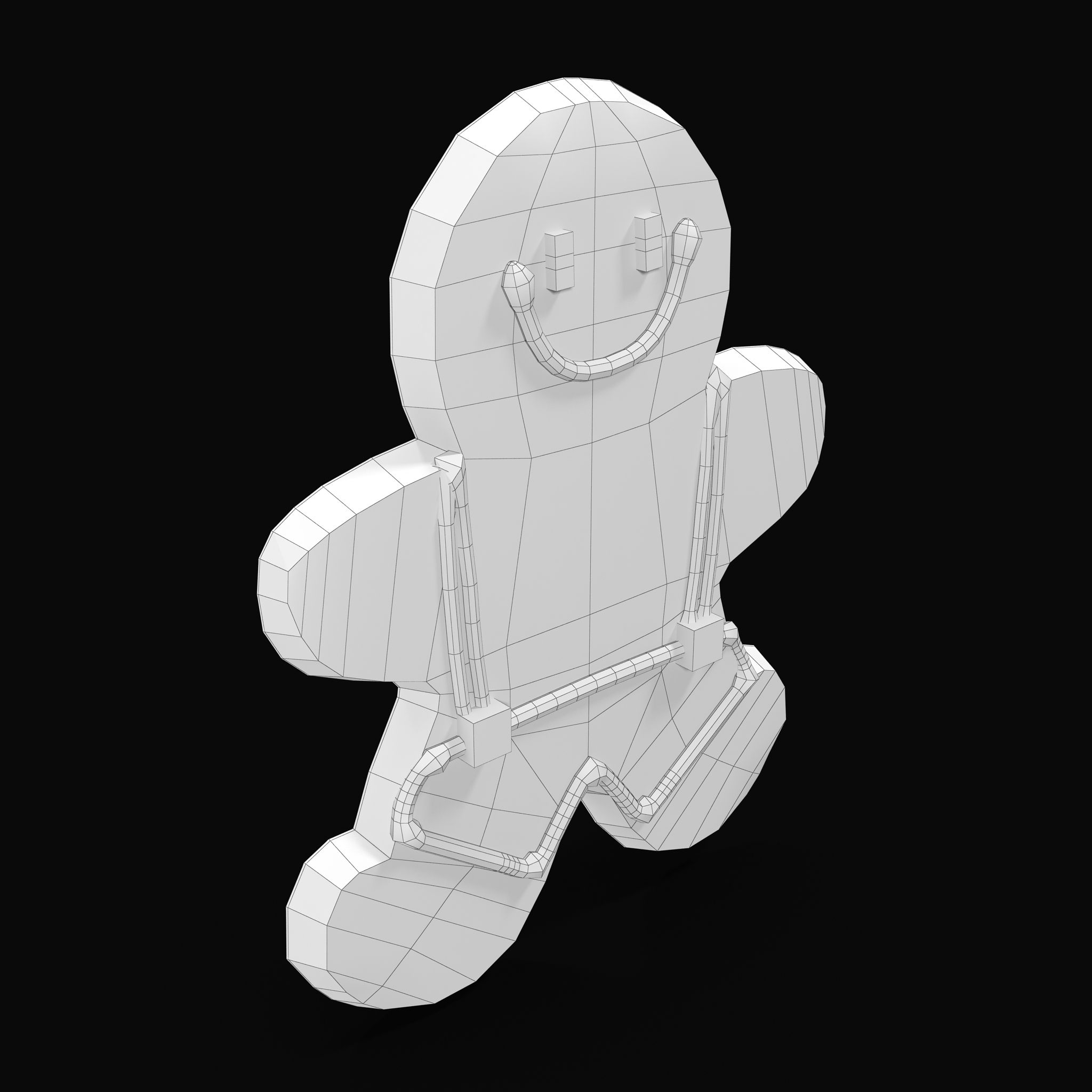 gingerbread cookie 01 3d model