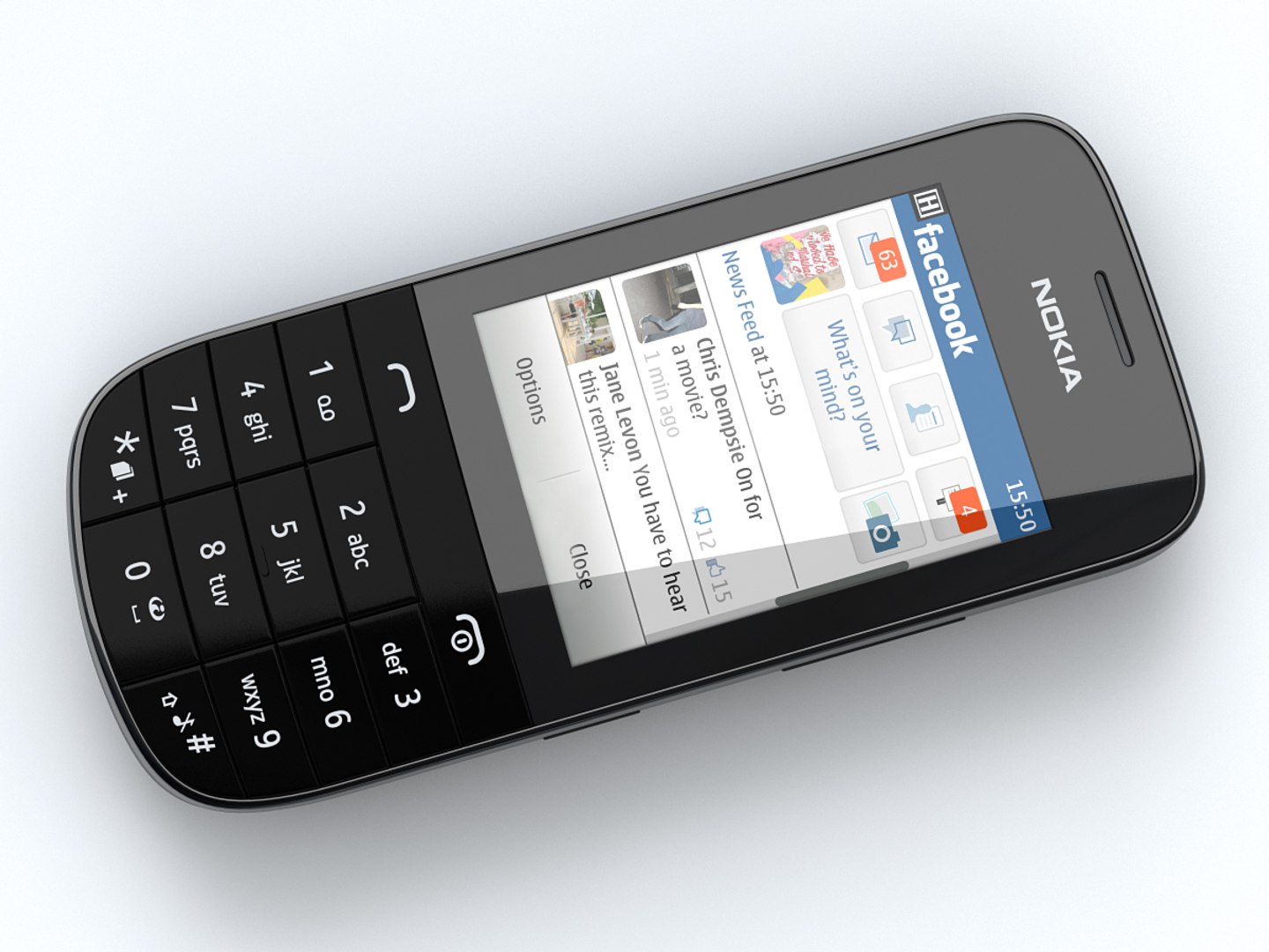 3d Model Nokia Asha 202
