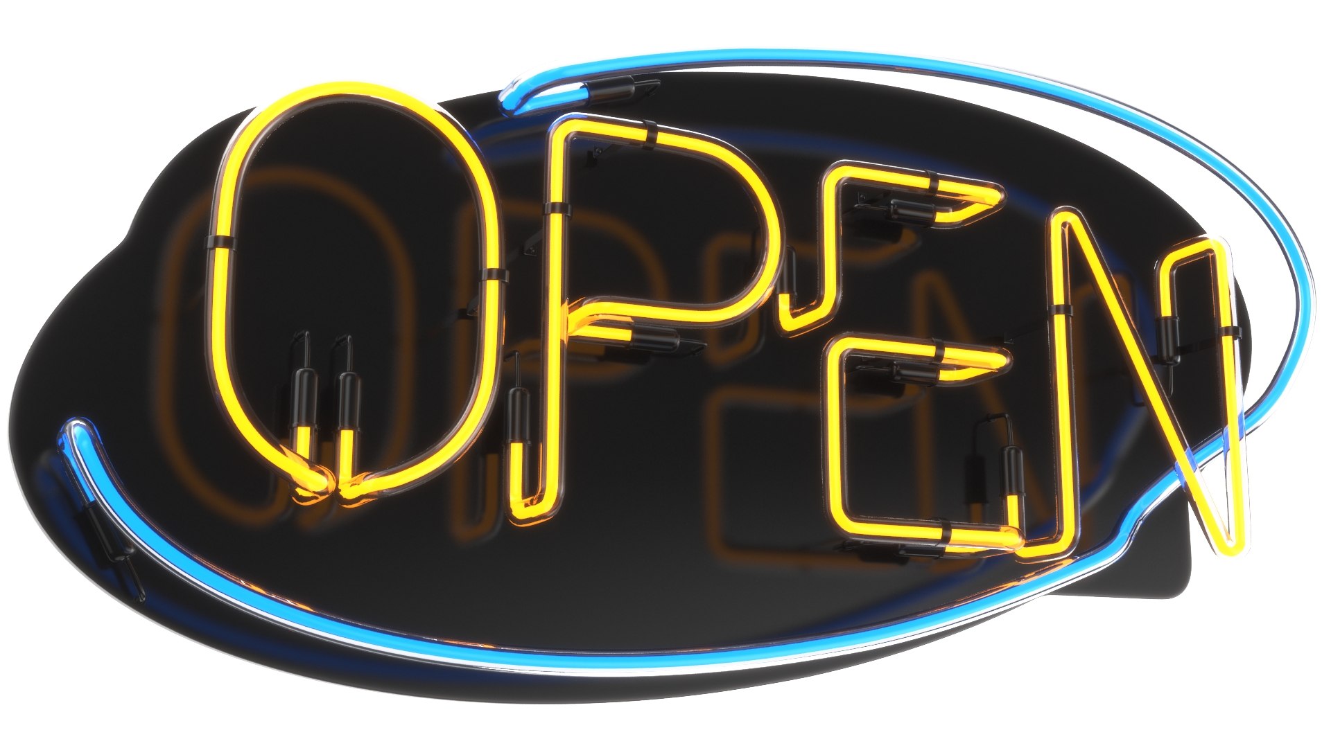 3D Detailed Neon Open Sign Model - TurboSquid 2076099