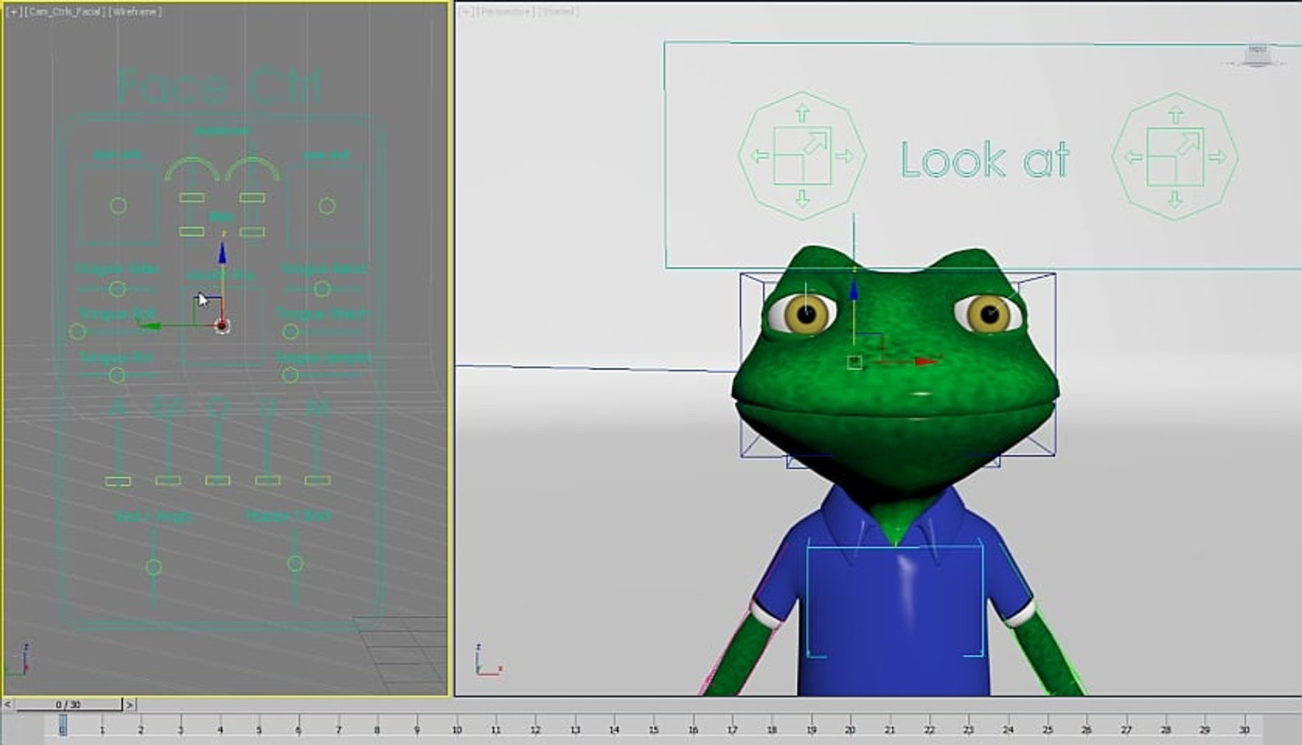 3d cartoon character rig model