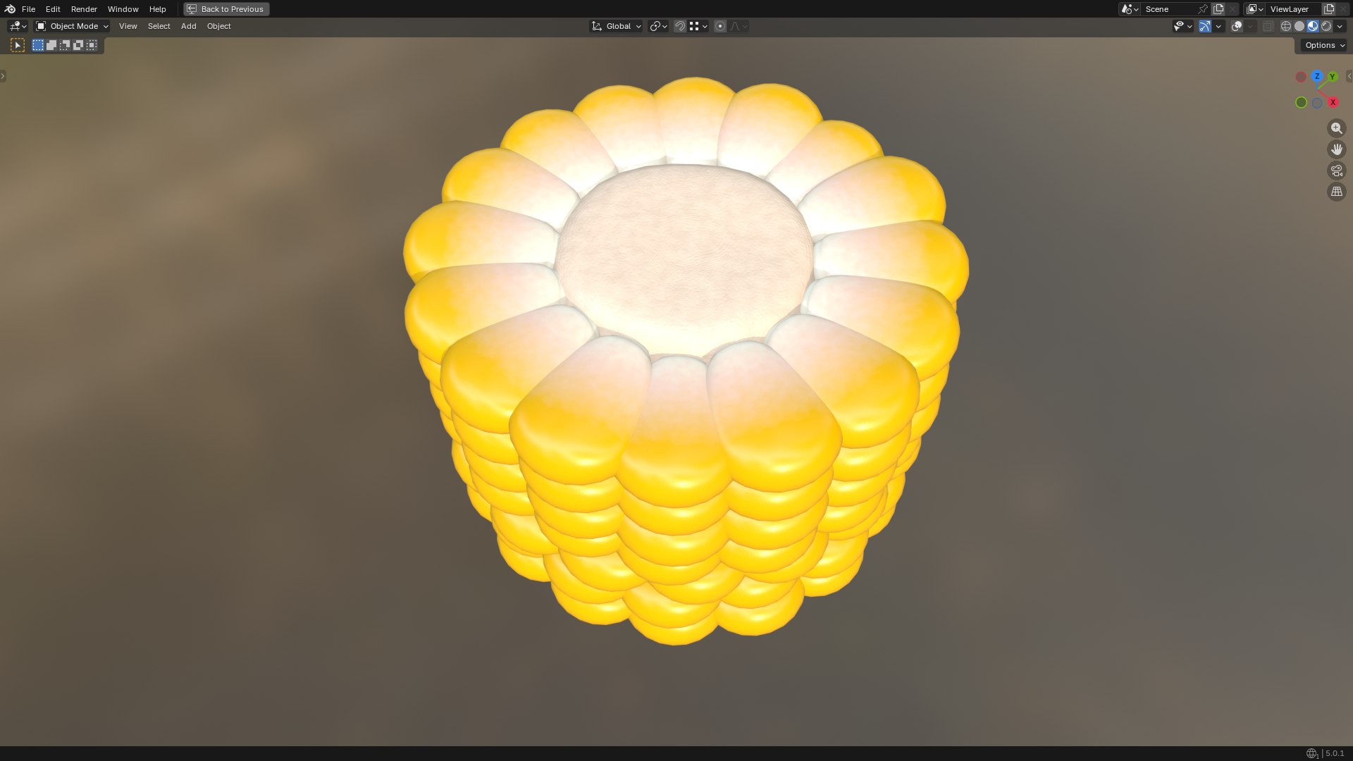 Corn Cob Piece Sliced Yellow Maize PBR 2 3D Model - TurboSquid 2515296