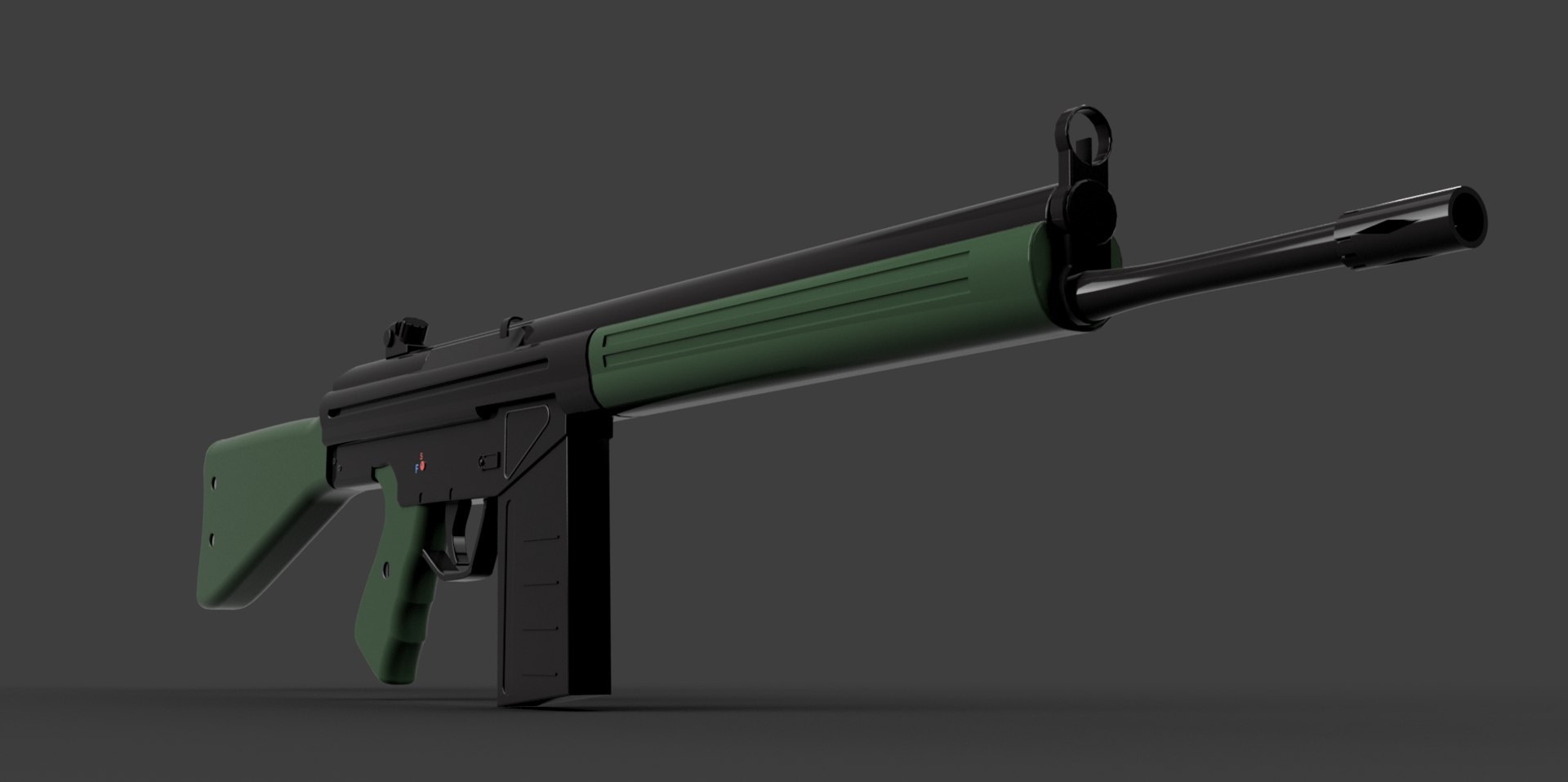 3d Model Rifle
