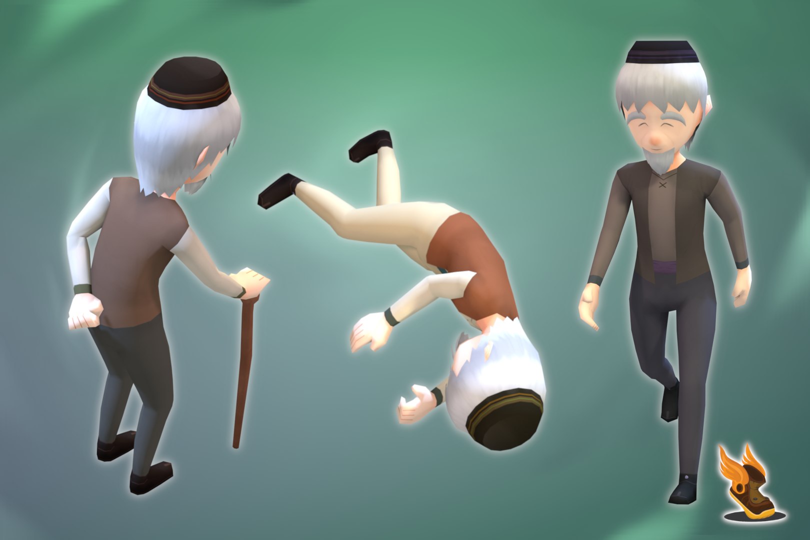3D Stylized NPC - Peasant Elder Halden - TurboSquid 2097656