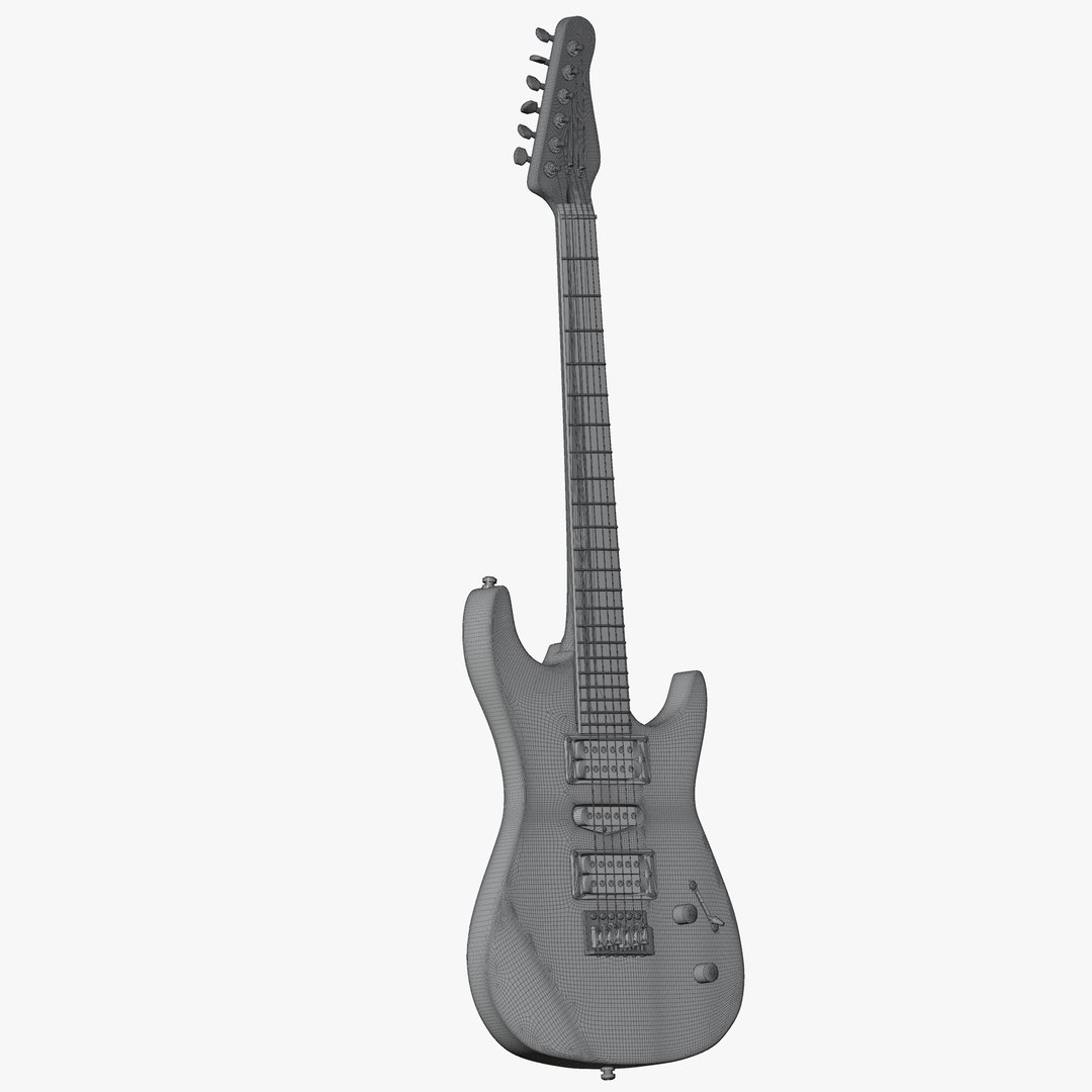 Fender Super Strat Electric Guitar 3D model - TurboSquid 2136545