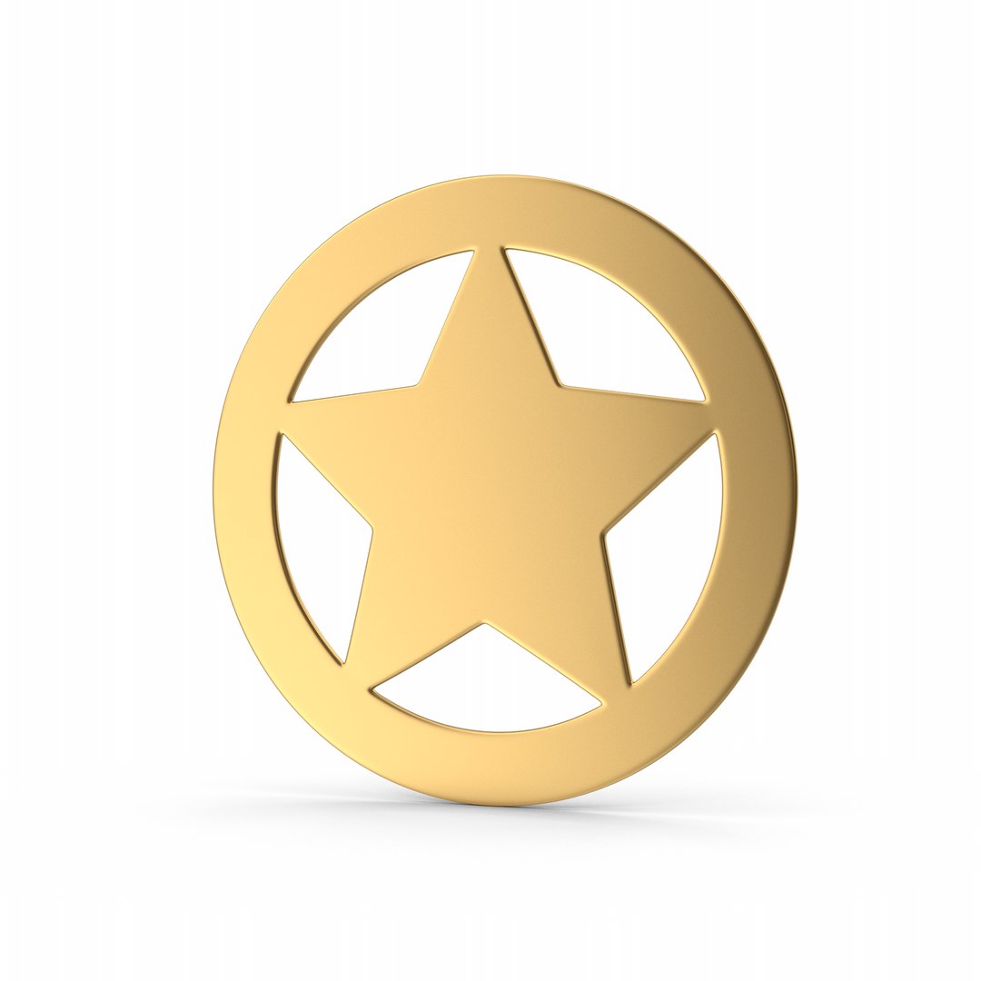 3D Gold Badge Model - TurboSquid 2299428