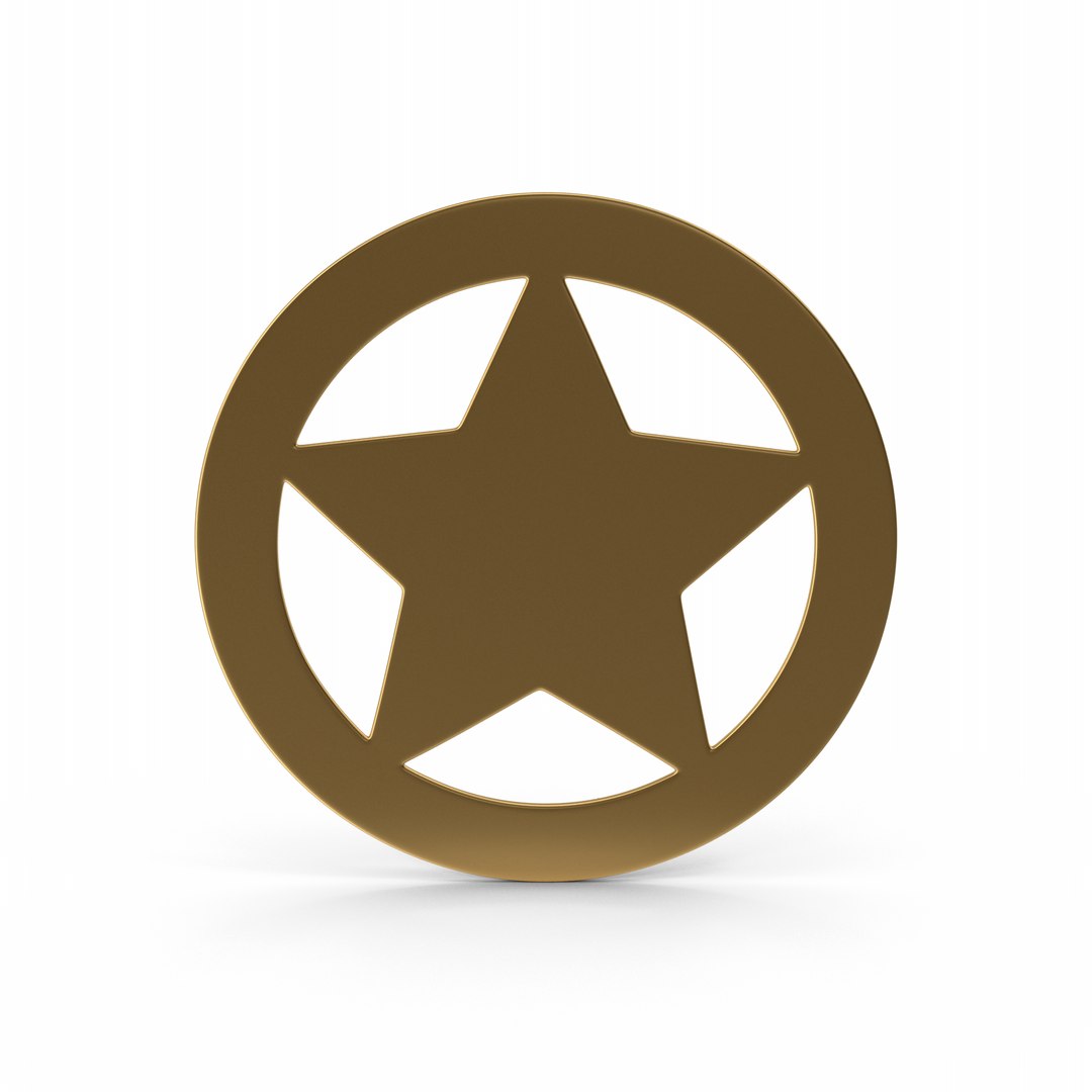 3D Gold Badge Model - TurboSquid 2299428