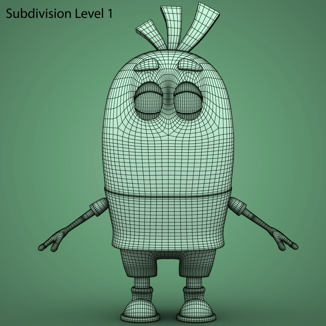 3d low-poly non rigged bean model