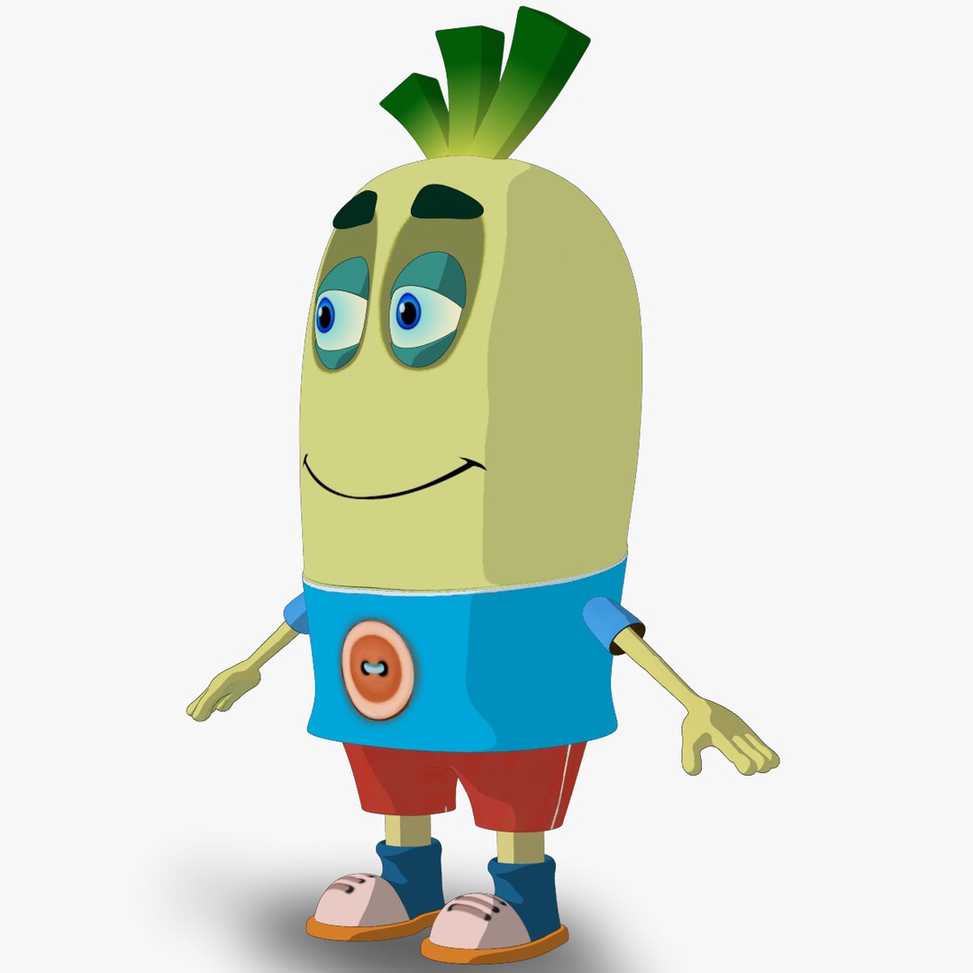 3d low-poly non rigged bean model