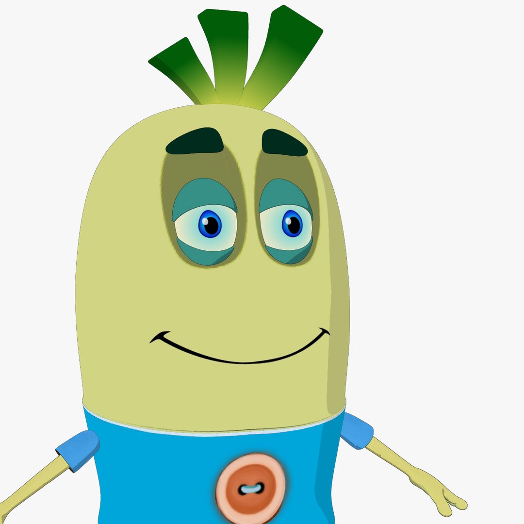 3d low-poly non rigged bean model