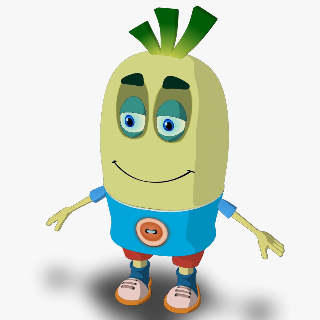 3d low-poly non rigged bean model