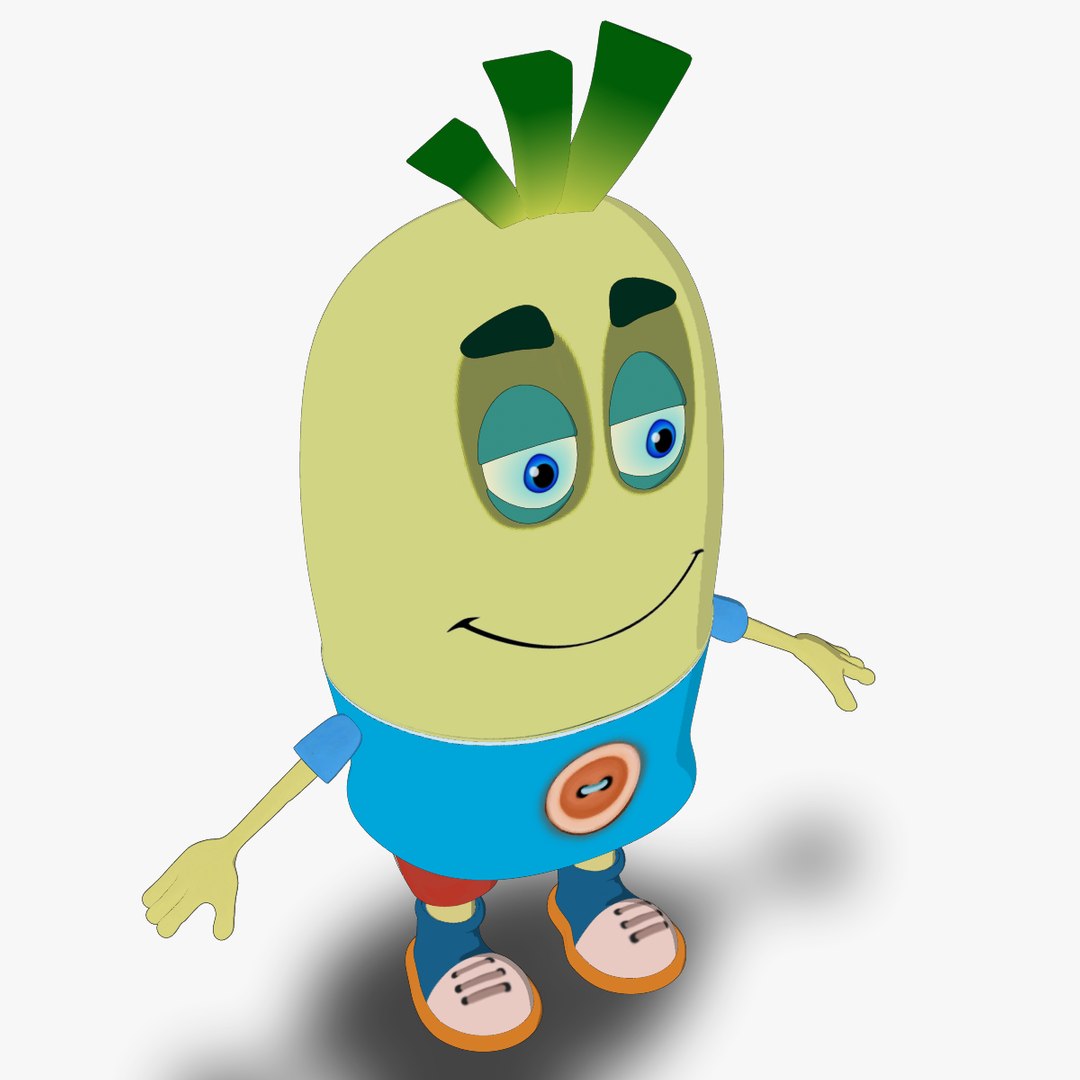 3d low-poly non rigged bean model