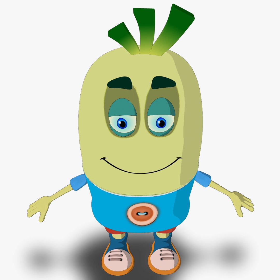 3d low-poly non rigged bean model