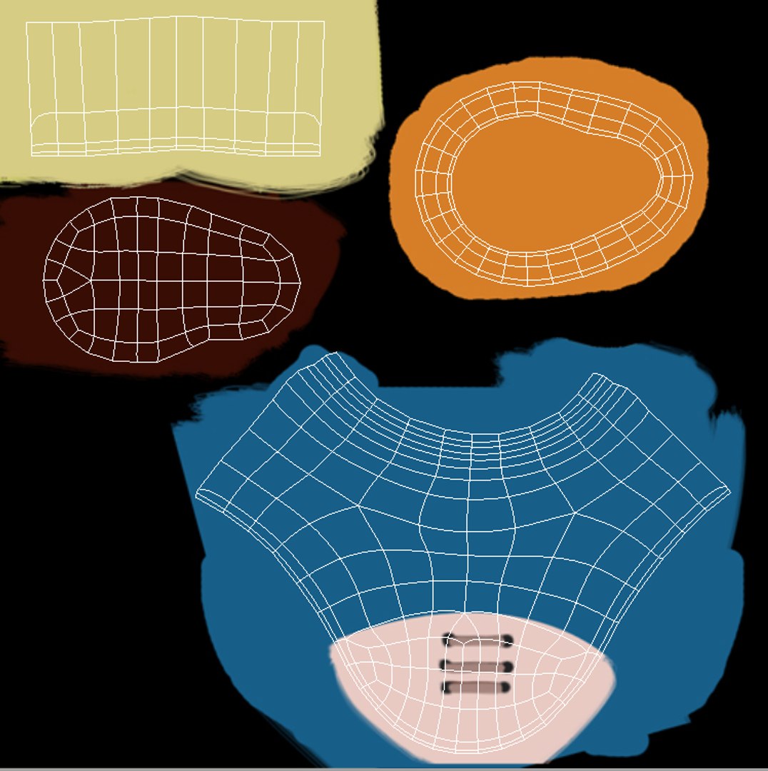 3d low-poly non rigged bean model