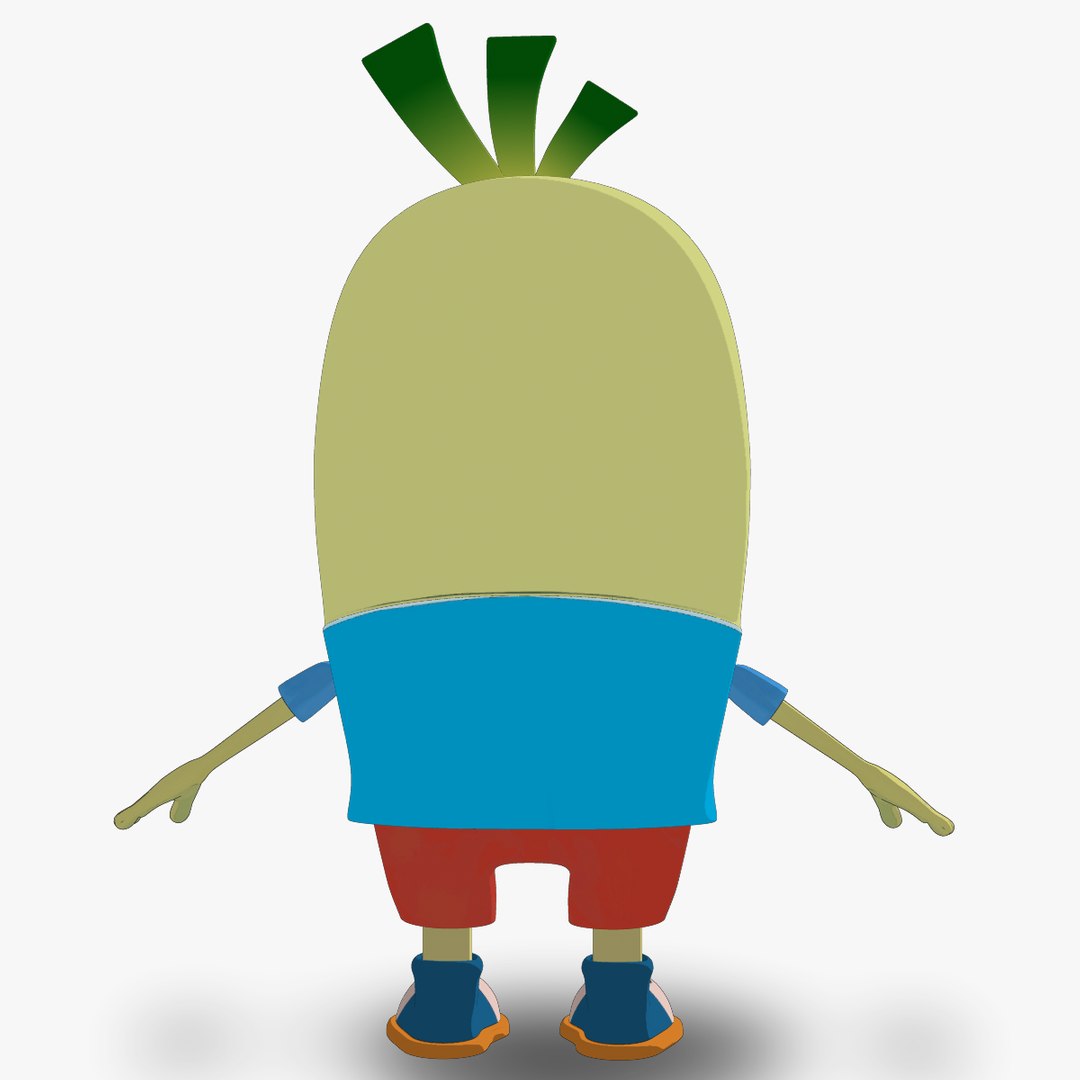 3d low-poly non rigged bean model
