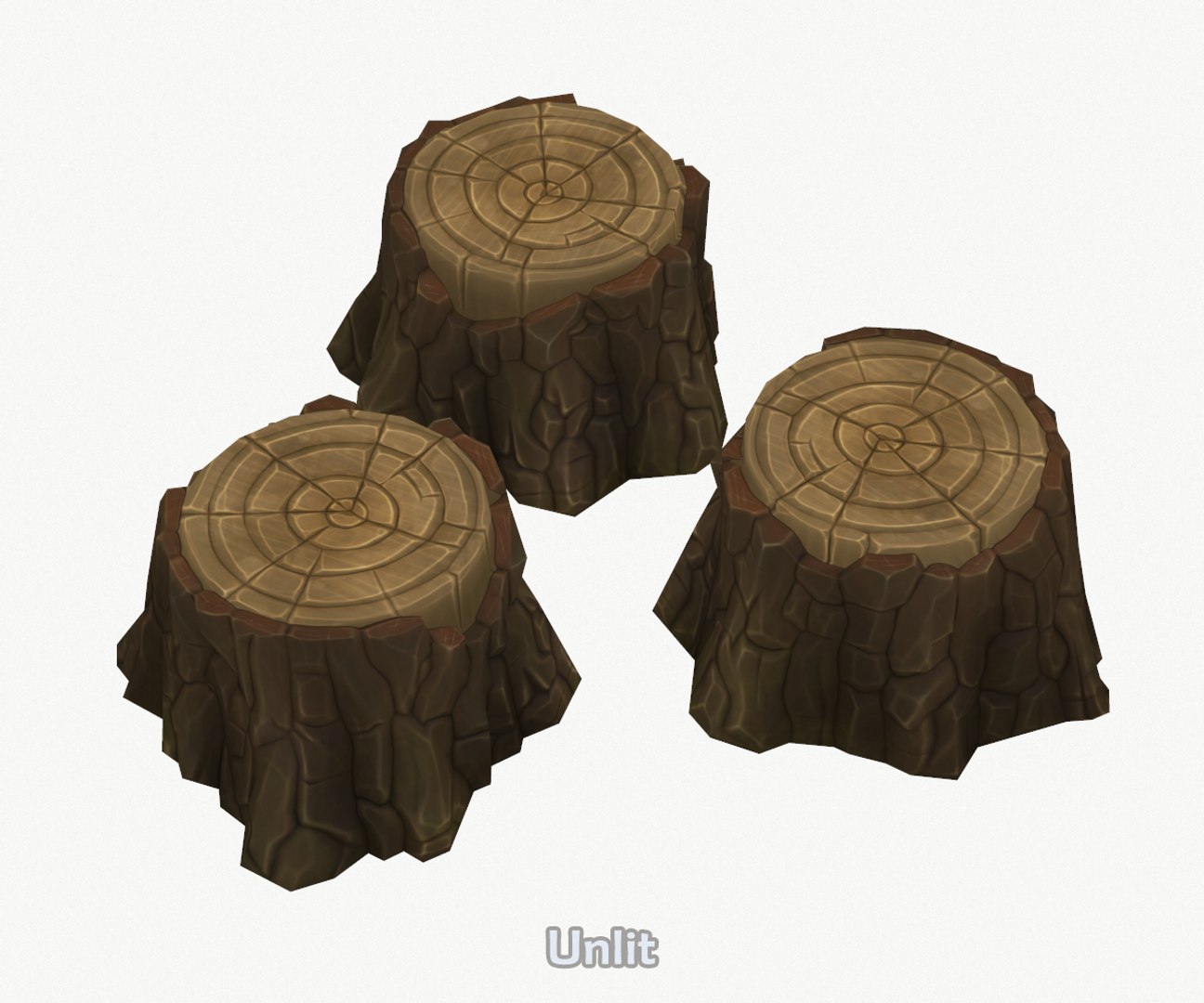 3D Cartoon Stump - TurboSquid 1212021
