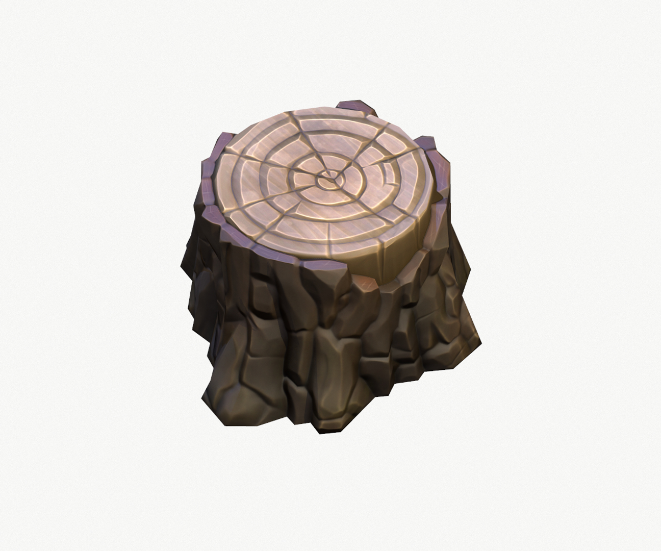 3D Cartoon Stump - TurboSquid 1212021