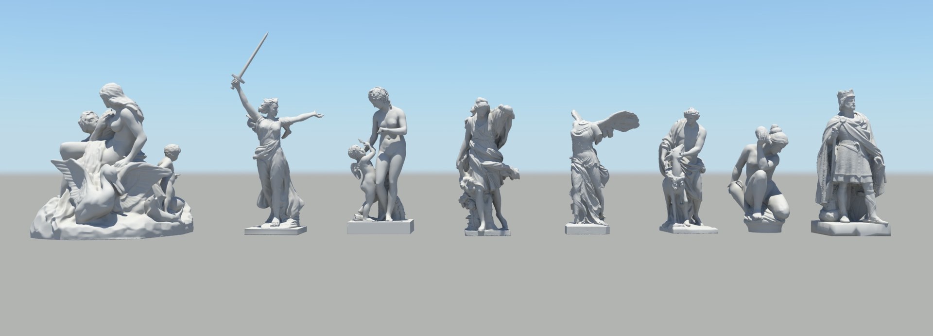 Roman Figure Colection 01 3d Model