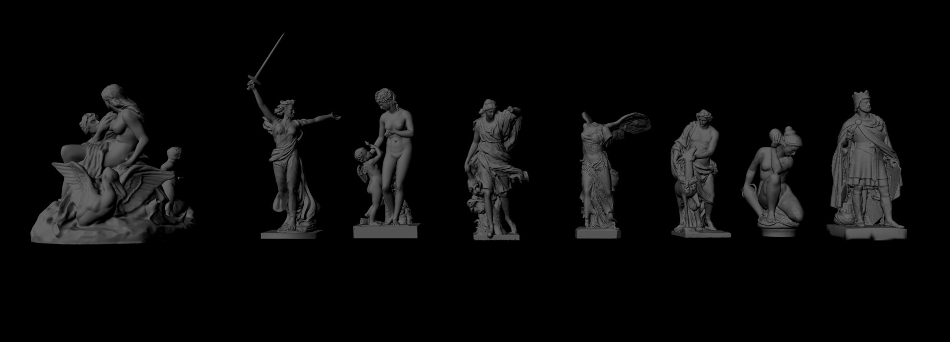 roman figure colection 01 3d model