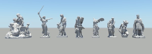 roman figure colection 01 3d model