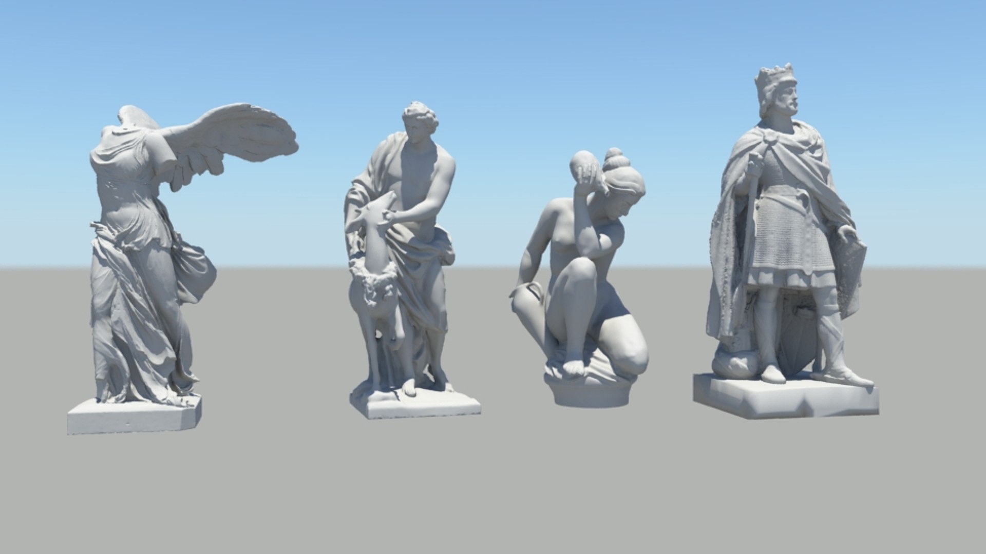 Roman Figure Colection 01 3d Model