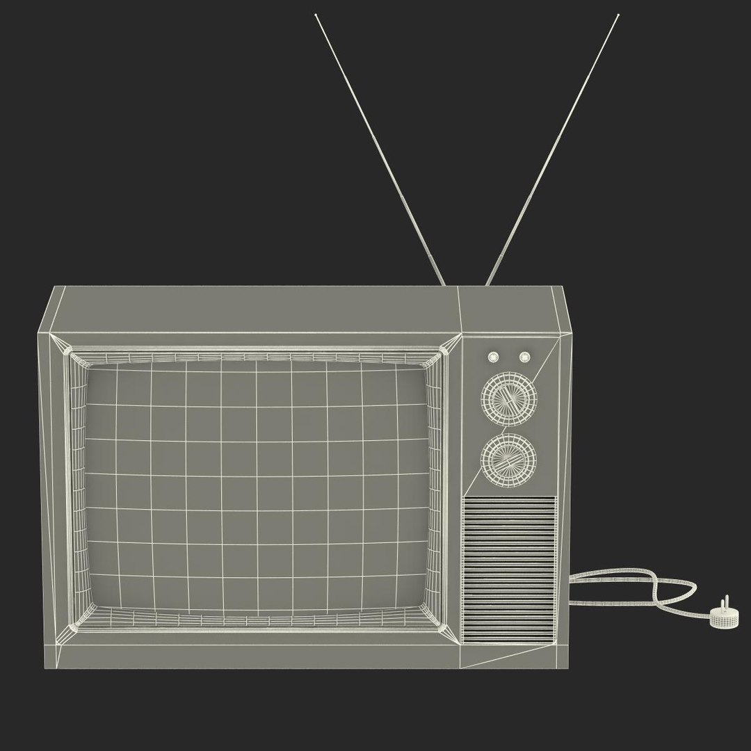 retro tv 3d model