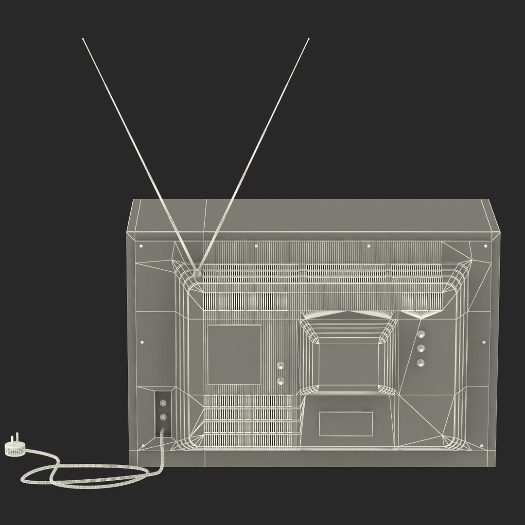 retro tv 3d model