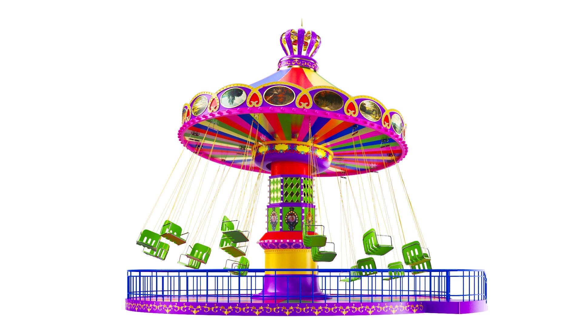 Detailed Swing Ride 3D Model - TurboSquid 2346283