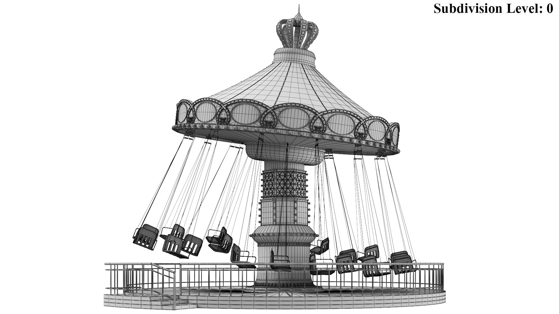 Detailed Swing Ride 3D Model - TurboSquid 2346283