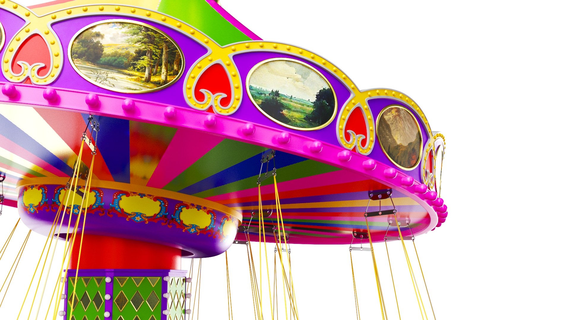 Detailed Swing Ride 3D Model - TurboSquid 2346283