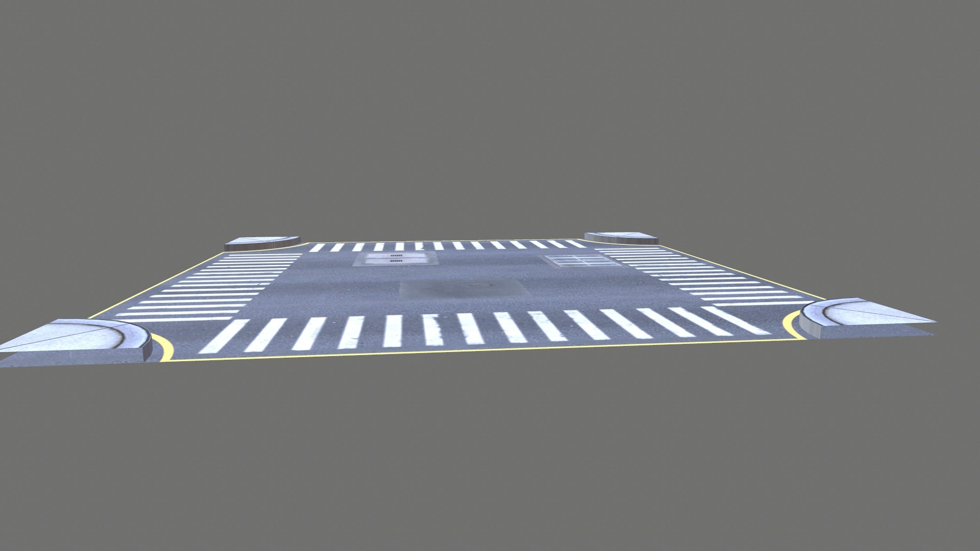 Road Intersection 3D Model - TurboSquid 2316771