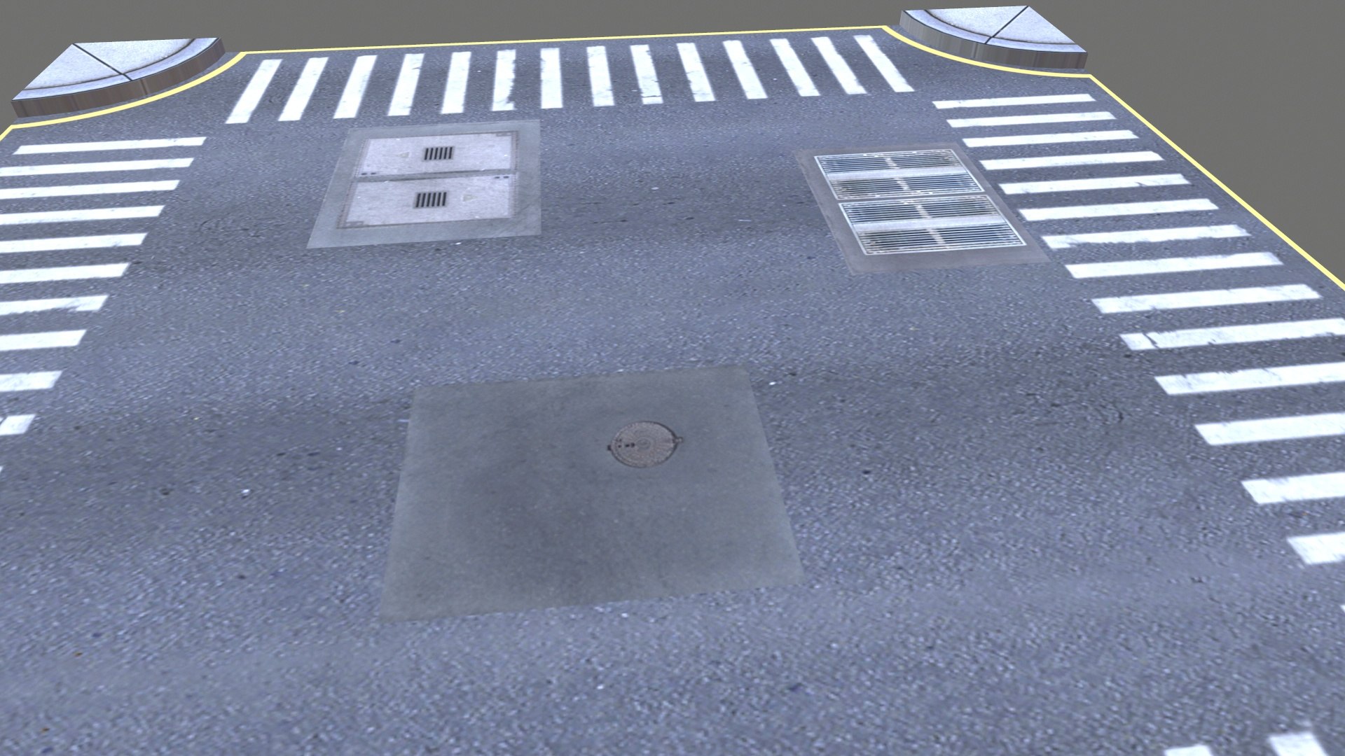 Road Intersection 3D Model - TurboSquid 2316771