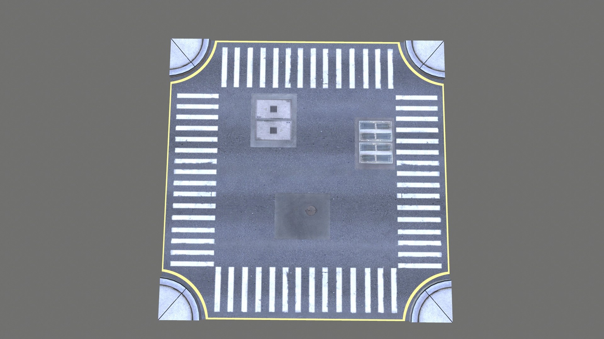 Road Intersection 3D Model - TurboSquid 2316771