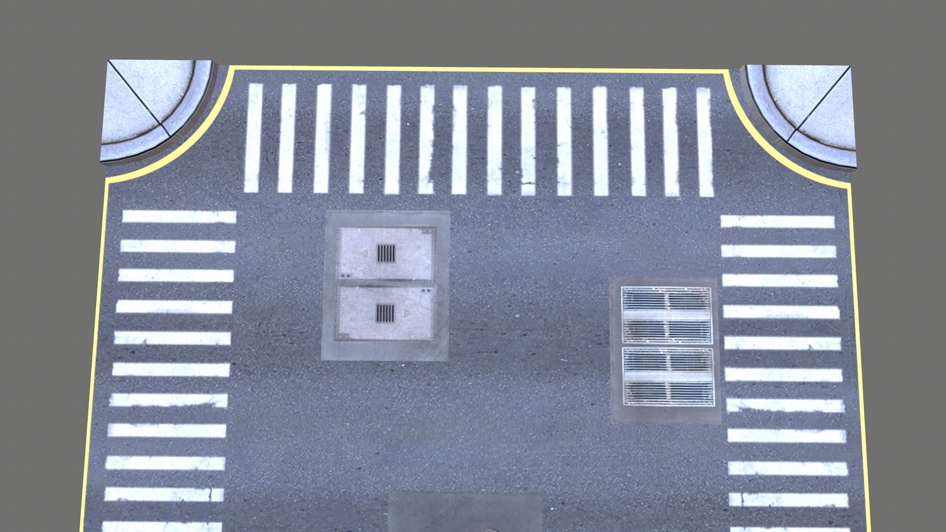 Road Intersection 3D Model - TurboSquid 2316771