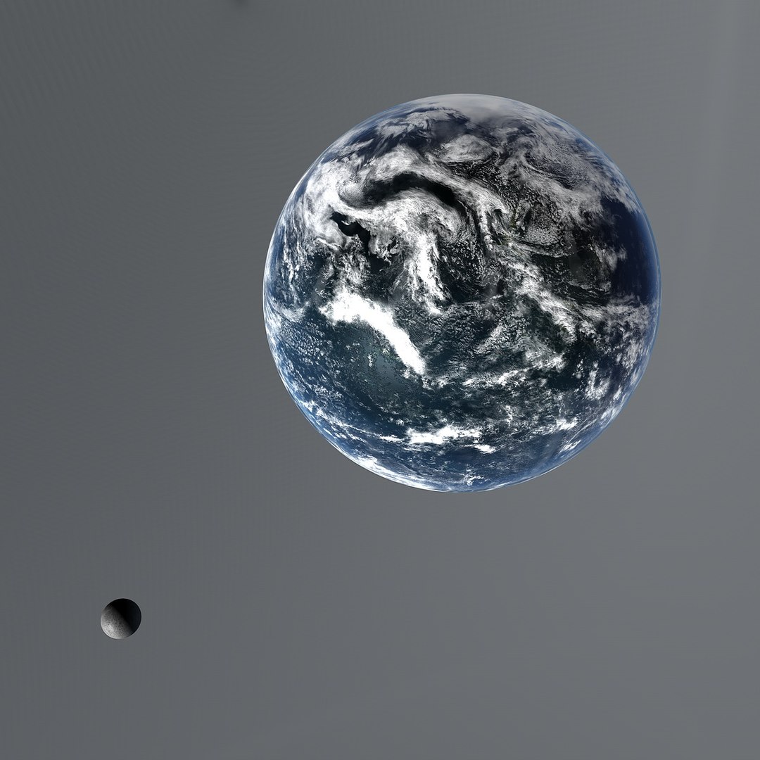 Earth Moon 3d Model