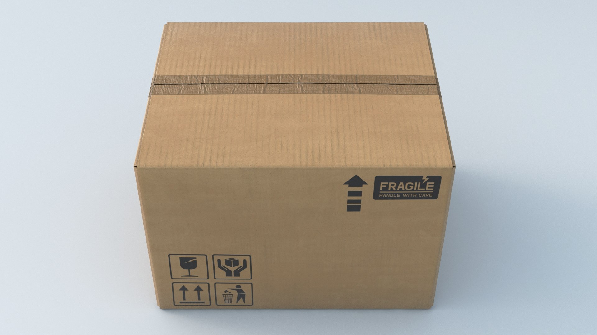 3D Cardboard Box Board - TurboSquid 1697462