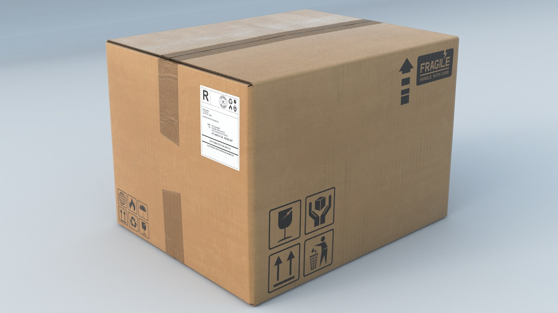 3D Cardboard Box Board - TurboSquid 1697462