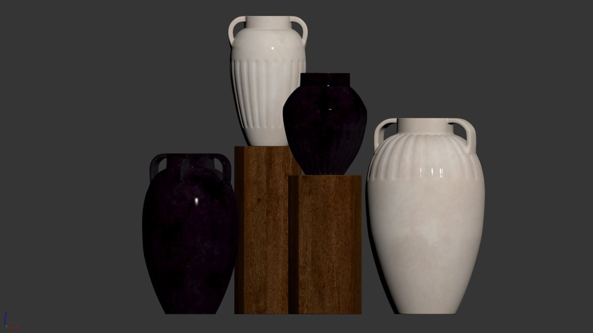 3D Grooved Ceramic Vases - TurboSquid 2105456