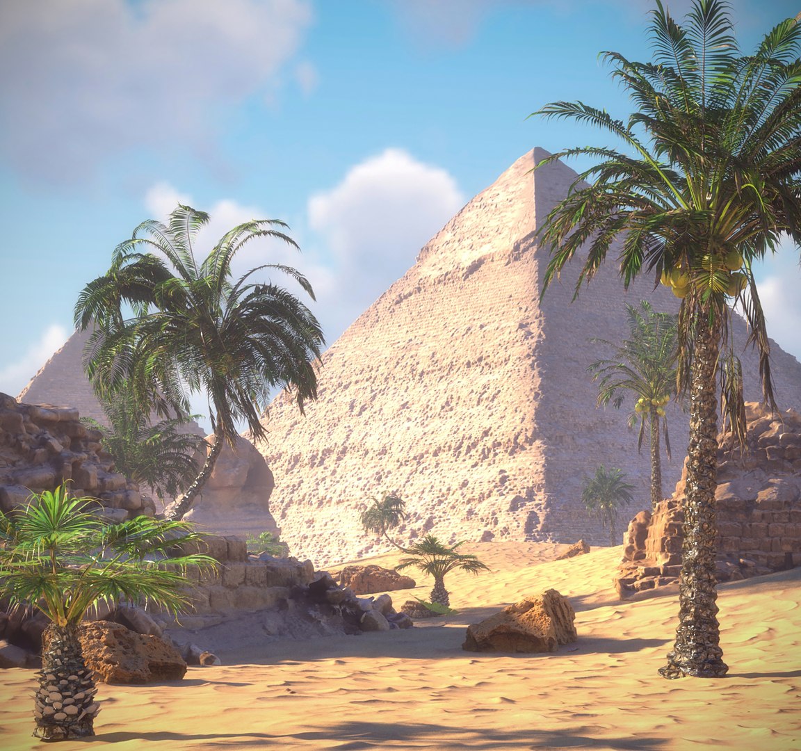 Pyramids Desert 3D Model - TurboSquid 2035966