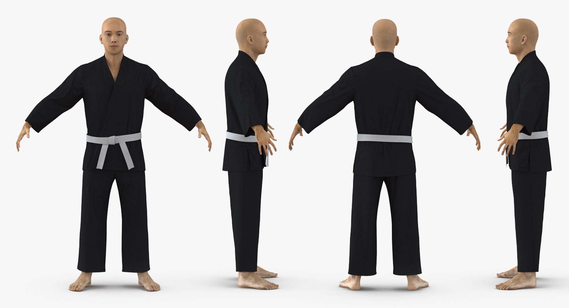 3D Model Rigged Karate Fighters - TurboSquid 1212881