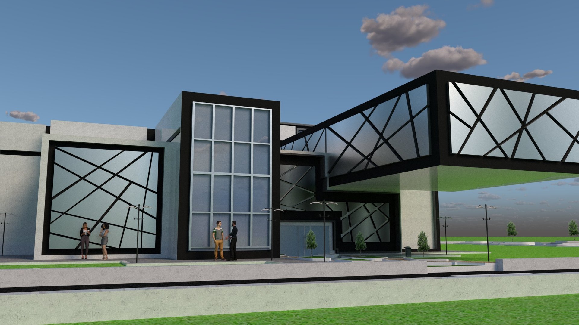 3D Modern Building Model - TurboSquid 2280810
