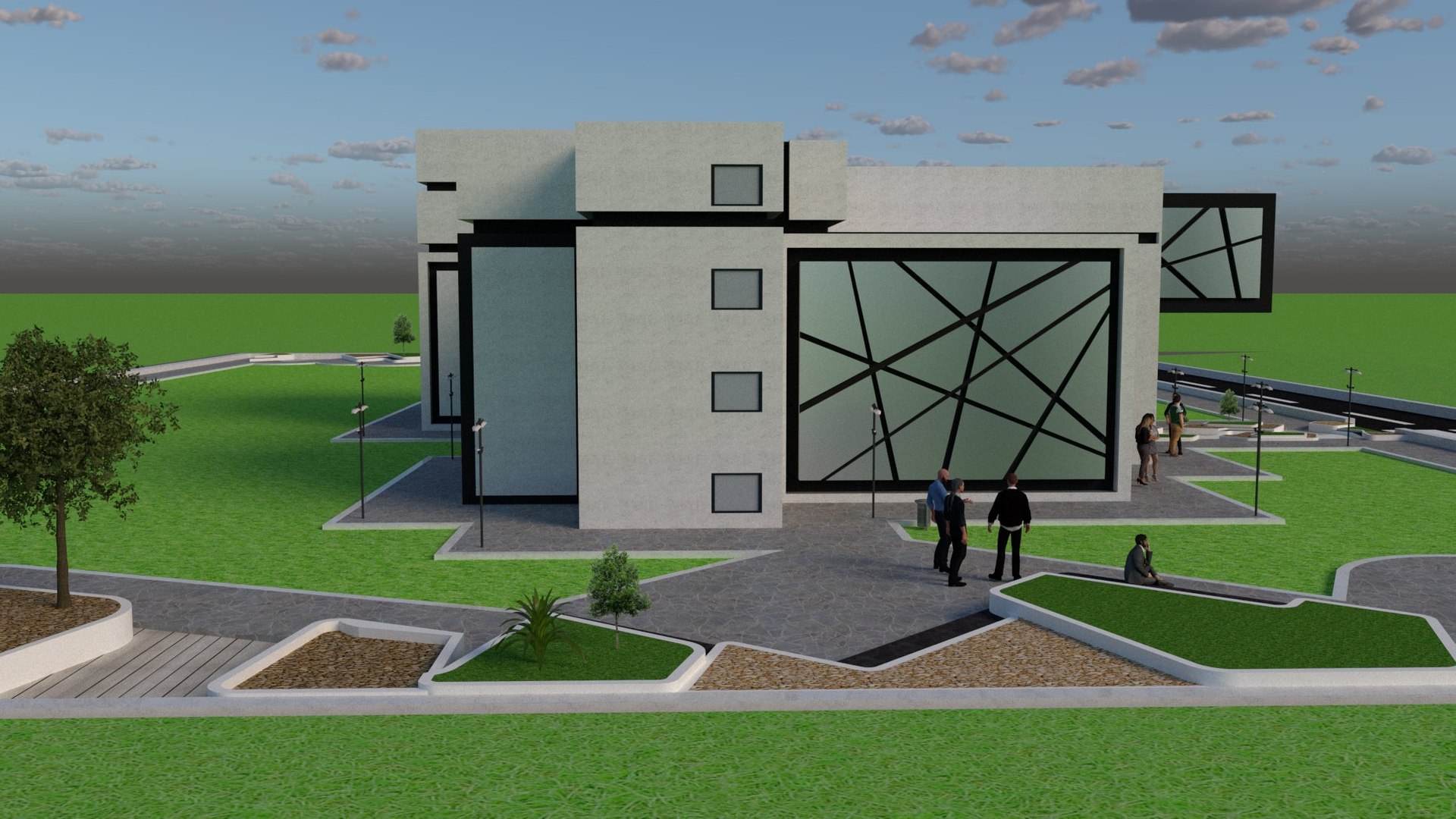 3D Modern Building Model - TurboSquid 2280810