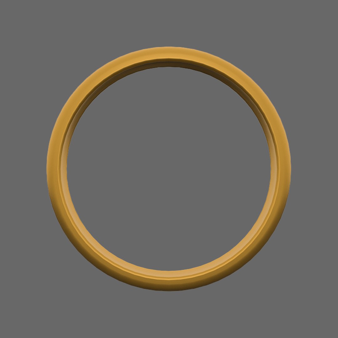 modelo 3d Gold Band Wedding Ring - TurboSquid 2026512