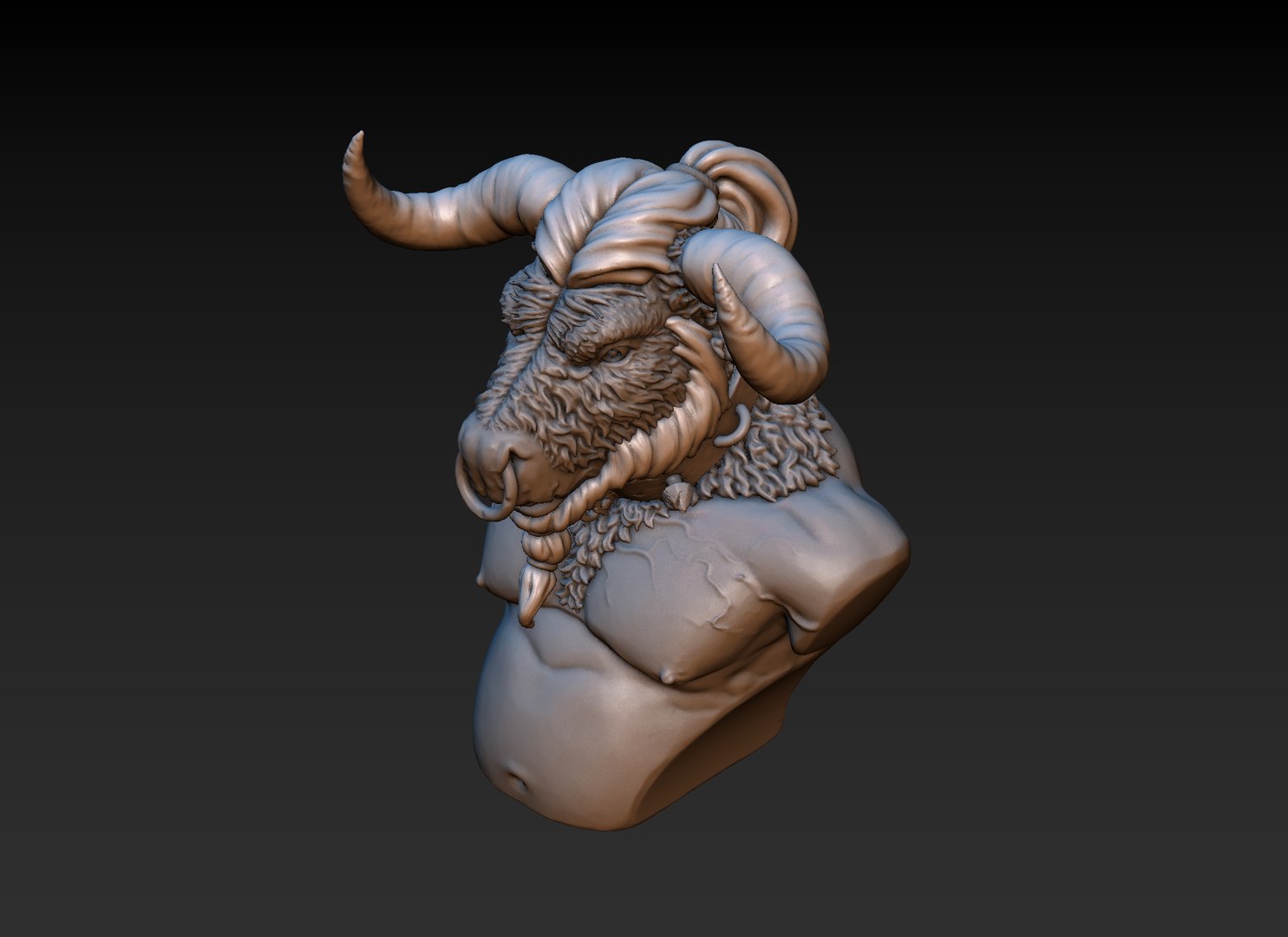 Minotaur Bust Statue 3D Model - TurboSquid 1876471